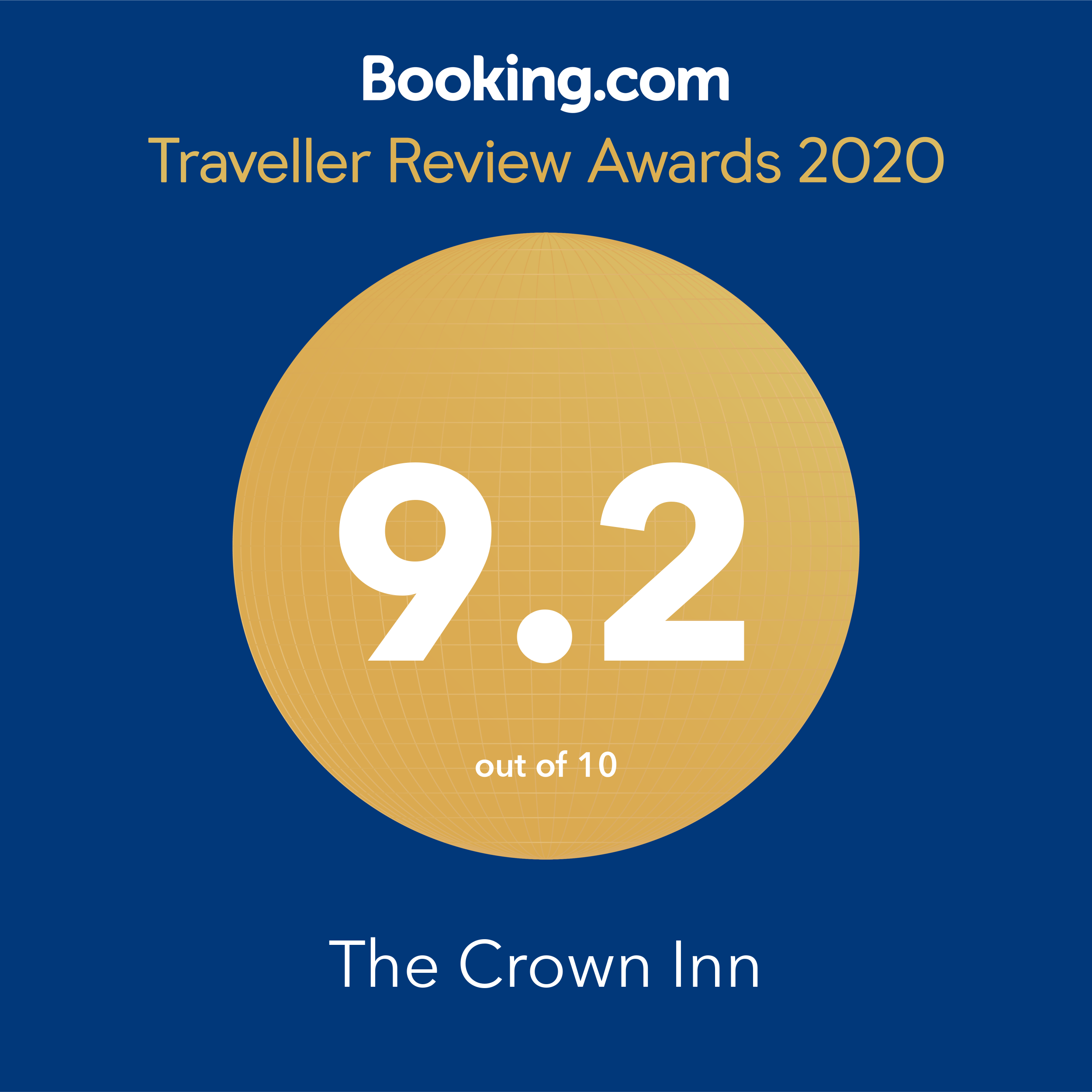 The Crown Inn, Elton wins Booking.com Traveller Review Award 2020